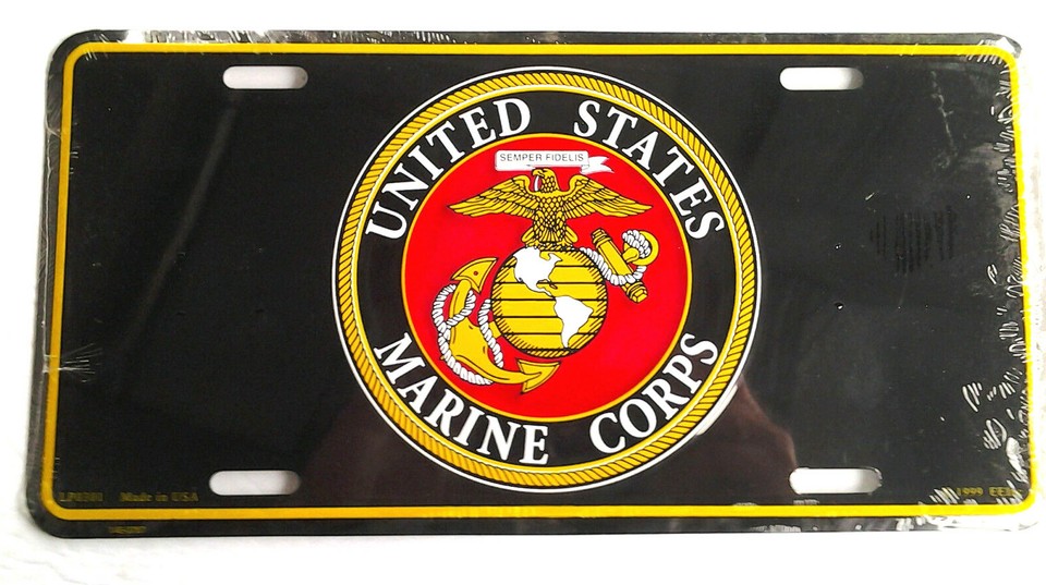 UNITED STATES MARINE CORPS License Plate Made in the USA 301 EE | eBay