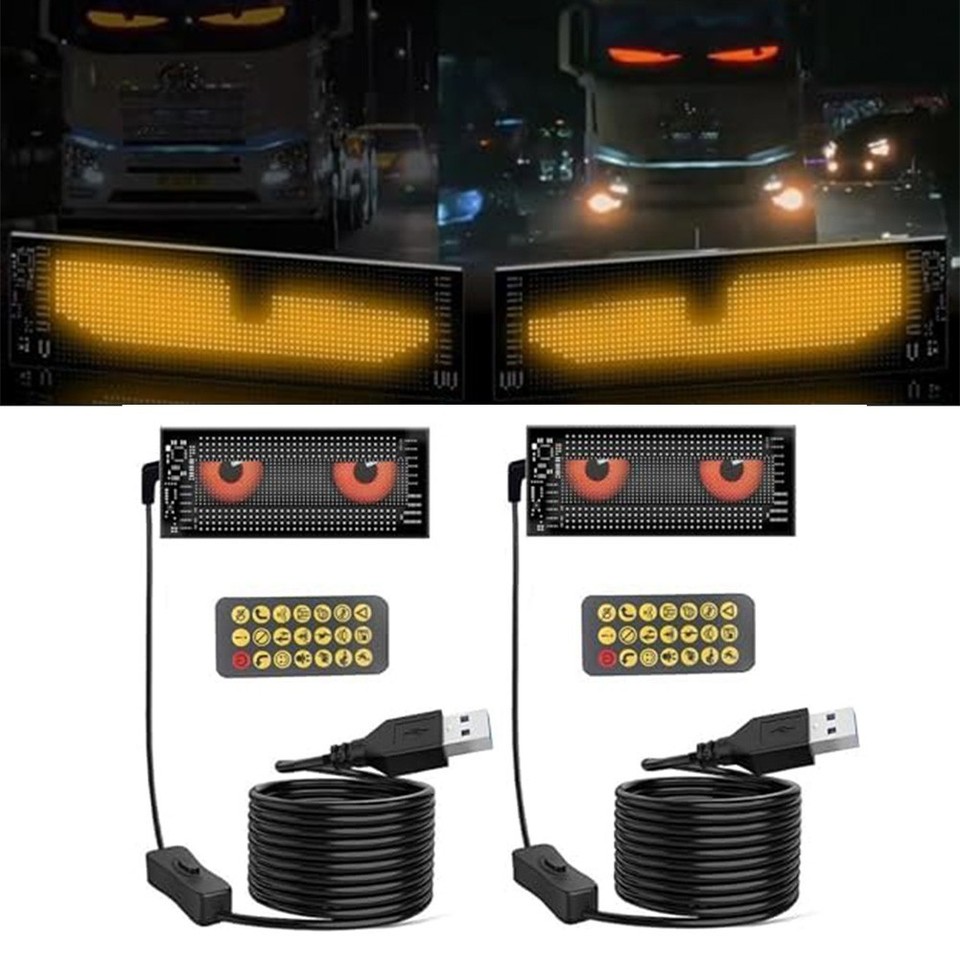 LED Display Board Customizable Car Light Double-Sided Tape Mobile App ...