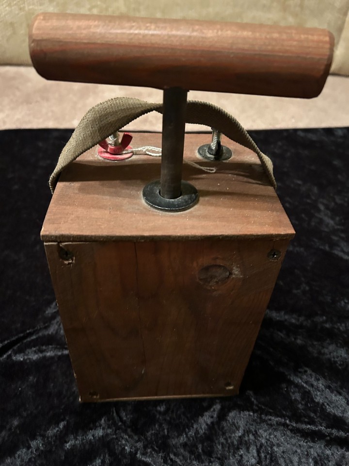 C-887 WOOD ENCASED, PLUNGER STYLE BLASTING MACHINE-AKA SHOT EXPLODER ...