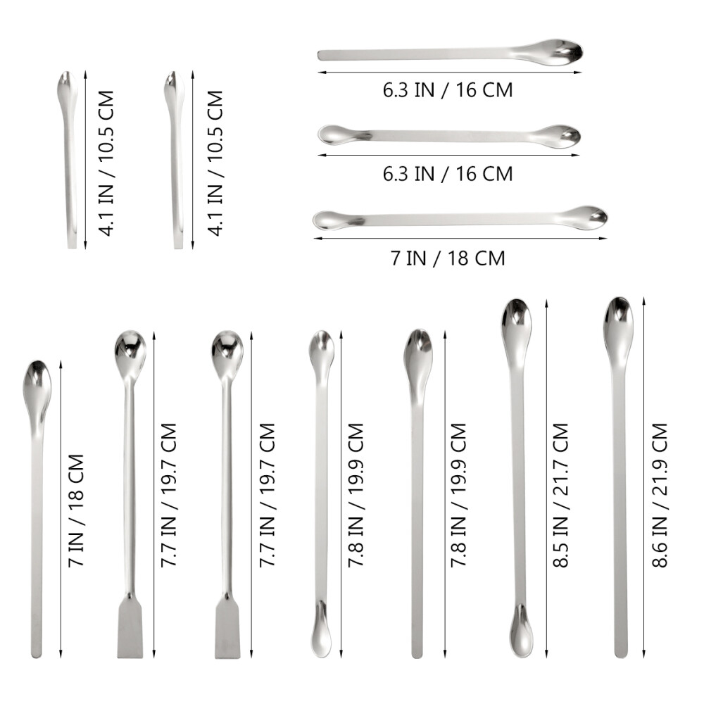 Stainless Steel Medicine Picking Spoon Mini Metal Spatula Thickened | eBay