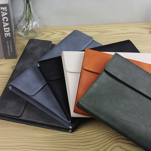 PU Leather A4 Business Folder Office Supply Vintage Document Bag File ...