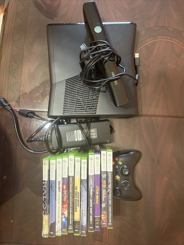 Microsoft Xbox 360 4GB Black Console, with Kinect and 11 Games ...
