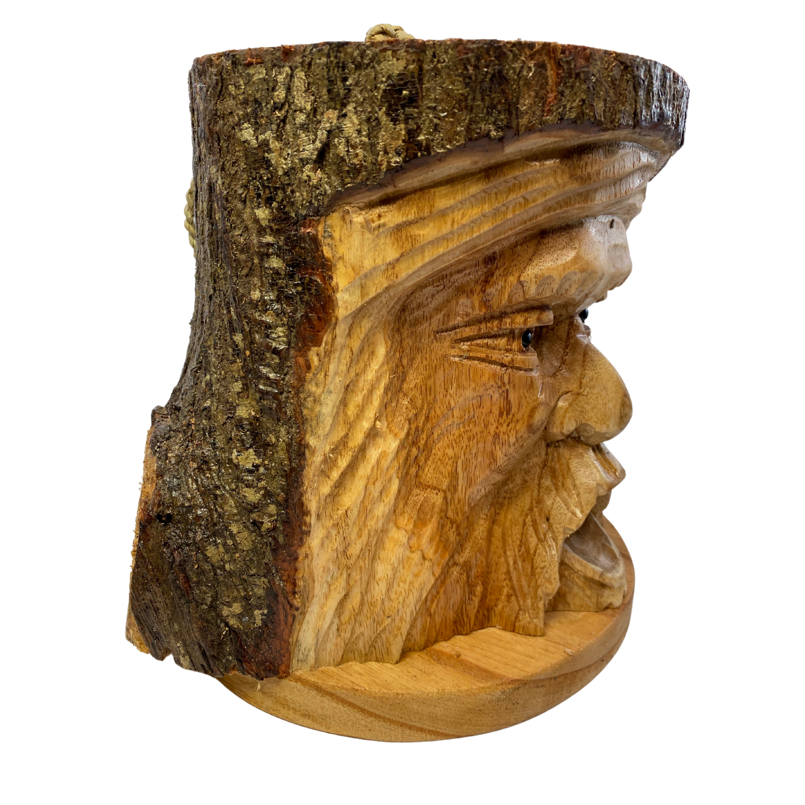 Tree Spirit Birdhouse Wizard rustic Hand Carved Wood Bird house Bali ...