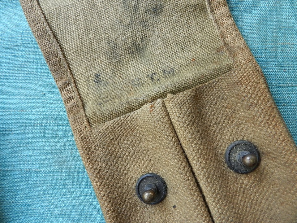 WW1 & WW 2 1918 US Army USMC WEB gear 45 Cal. Pistol Clip Pouch | eBay