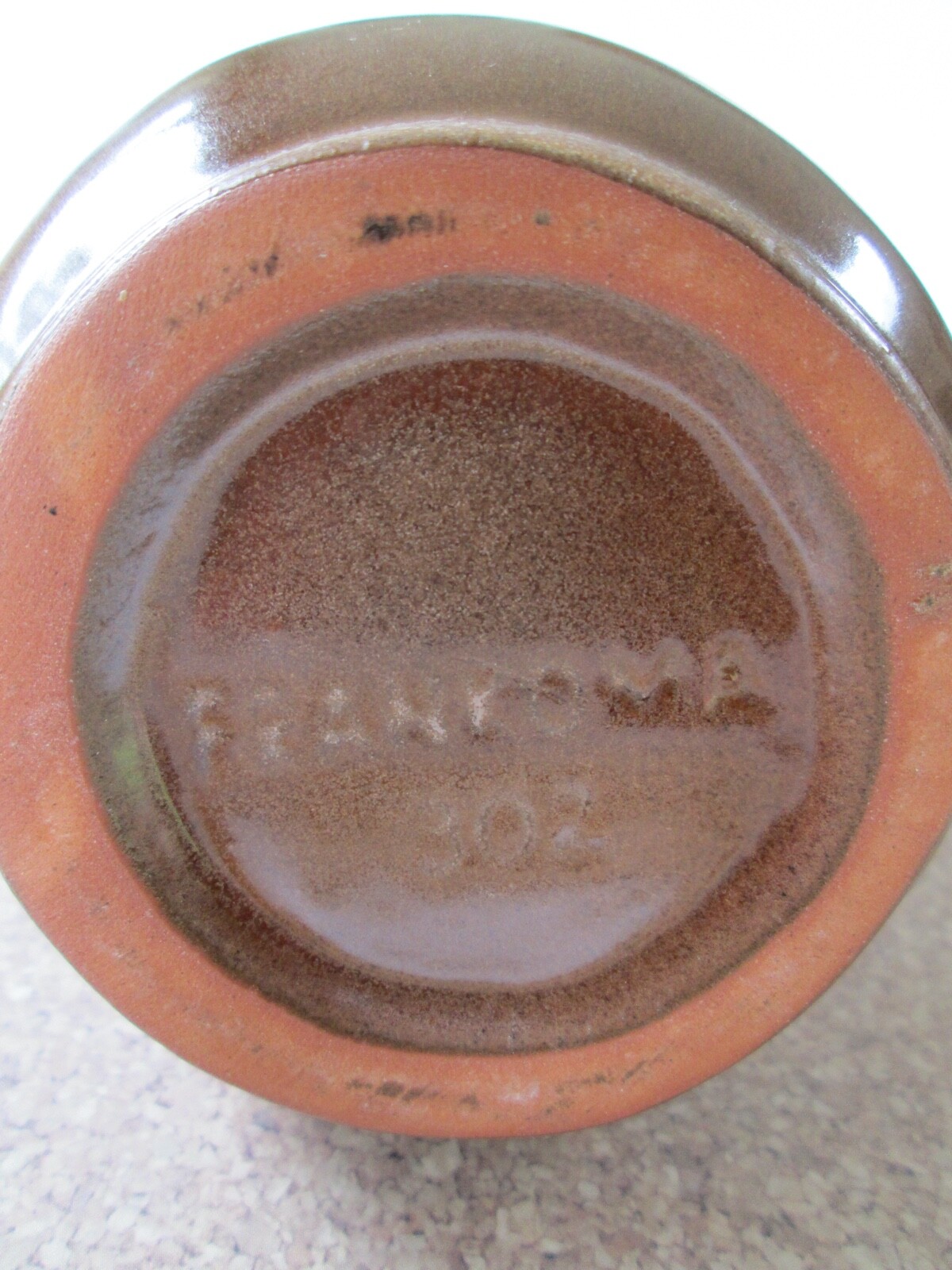 Vintage FRANKOMA POTTERY #302 Brown "Candle Vase" | eBay