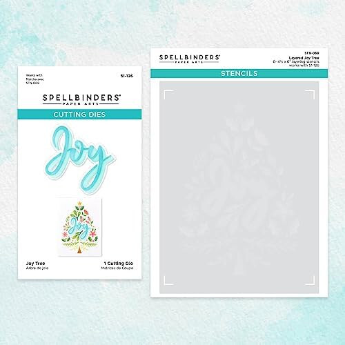 Spellbinders - STENCILS - LAYERED JOY TREE - STN-069 | eBay
