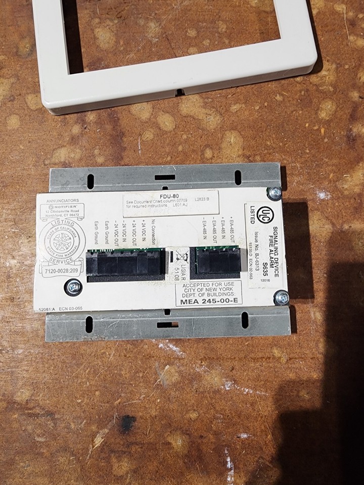 Notifier FDU-80 - Fire Alarm Character Display Annunciator | eBay