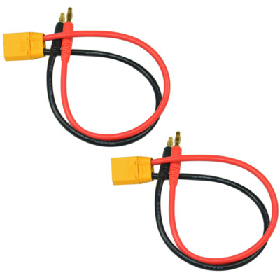2 XT90 Male 4mm Banana Connector Adapter Lead Battery Charge Cable RC US | eBay