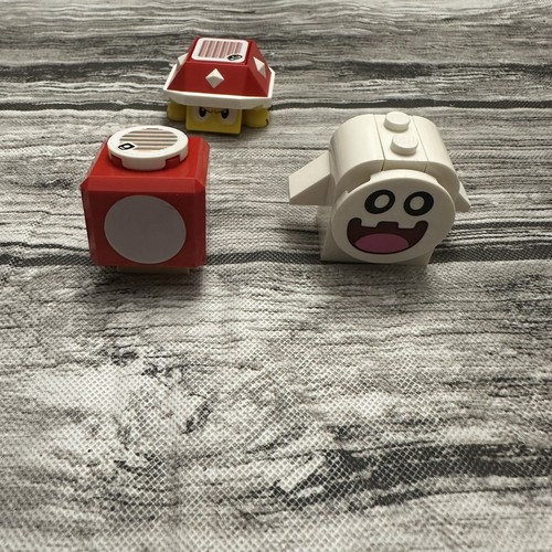 Set of 3 Super Mario Lego Power Mushroom Boo Spiny Interactive Figures ...