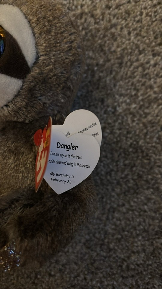 Ty Beanie Boos Small *6" INCH DANGLER THE SLOTH* Plush Figure NWT 2018 ...