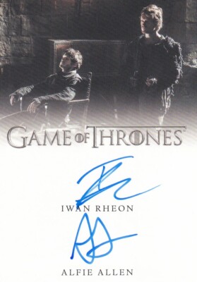 Game of Thrones Dual Autograph Card Iwan Rheon and Alfie Allen | eBay