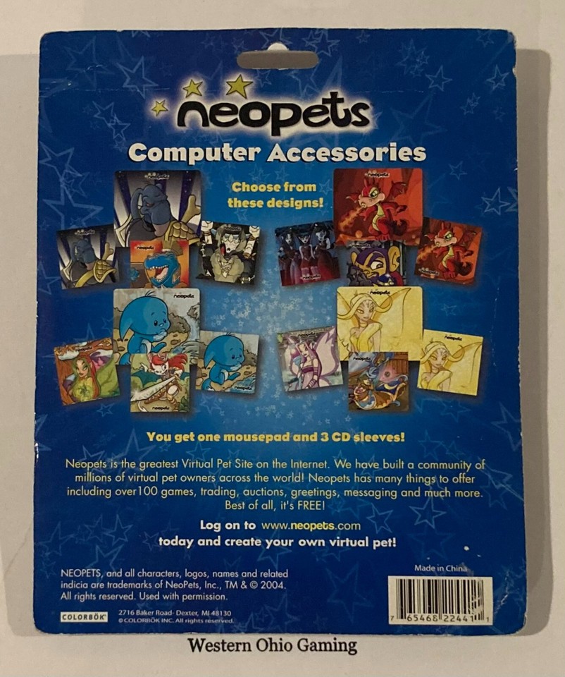 Neopets 2004 Computer Accessories NEW READ Mouse Pad CD Sleeves | eBay