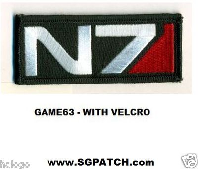 Mass Effect N7 Logo Embroidered VEL-KRO Patch - GAME63 | eBay