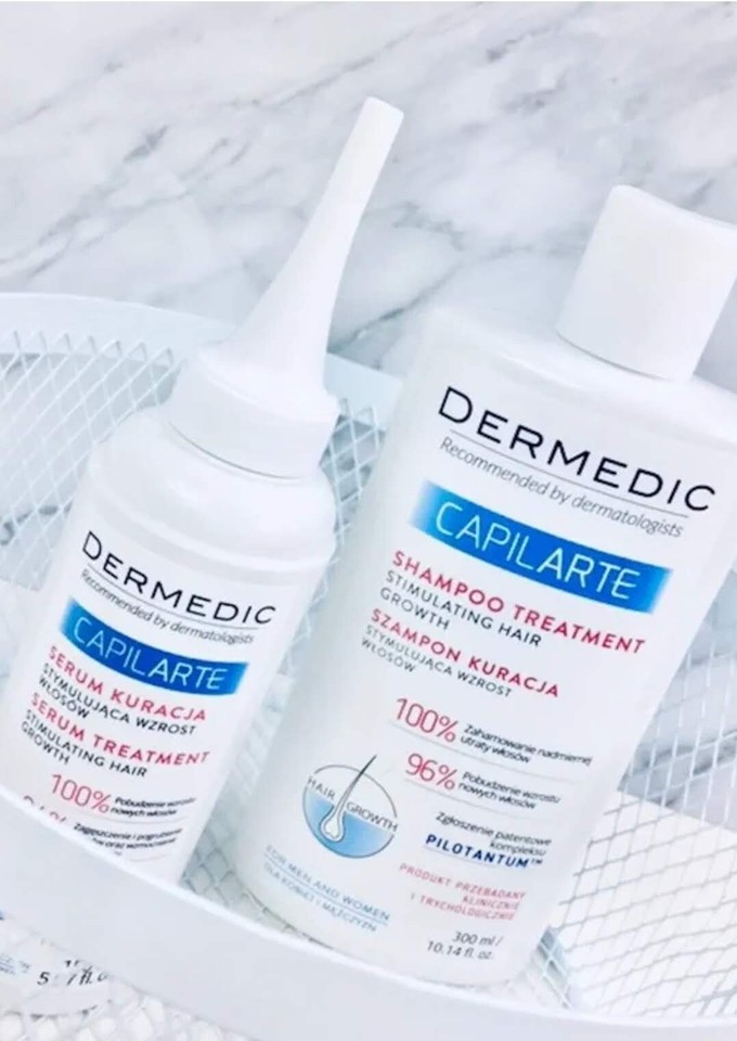 Dermedic Capilarte Serum 150ml + Shampoo 300ml hair growth stimulating ...