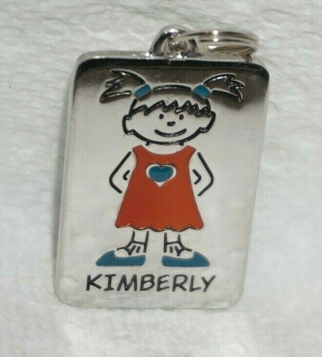Kids Name Tag Ganz Charms ID Zipper Pulls Silver Key Ring Boys Girls ...