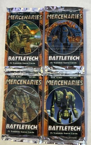 4 - BATTLETECH MERCENARIES Packs 15 Tradable Game Cards CCG WOC Factory ...