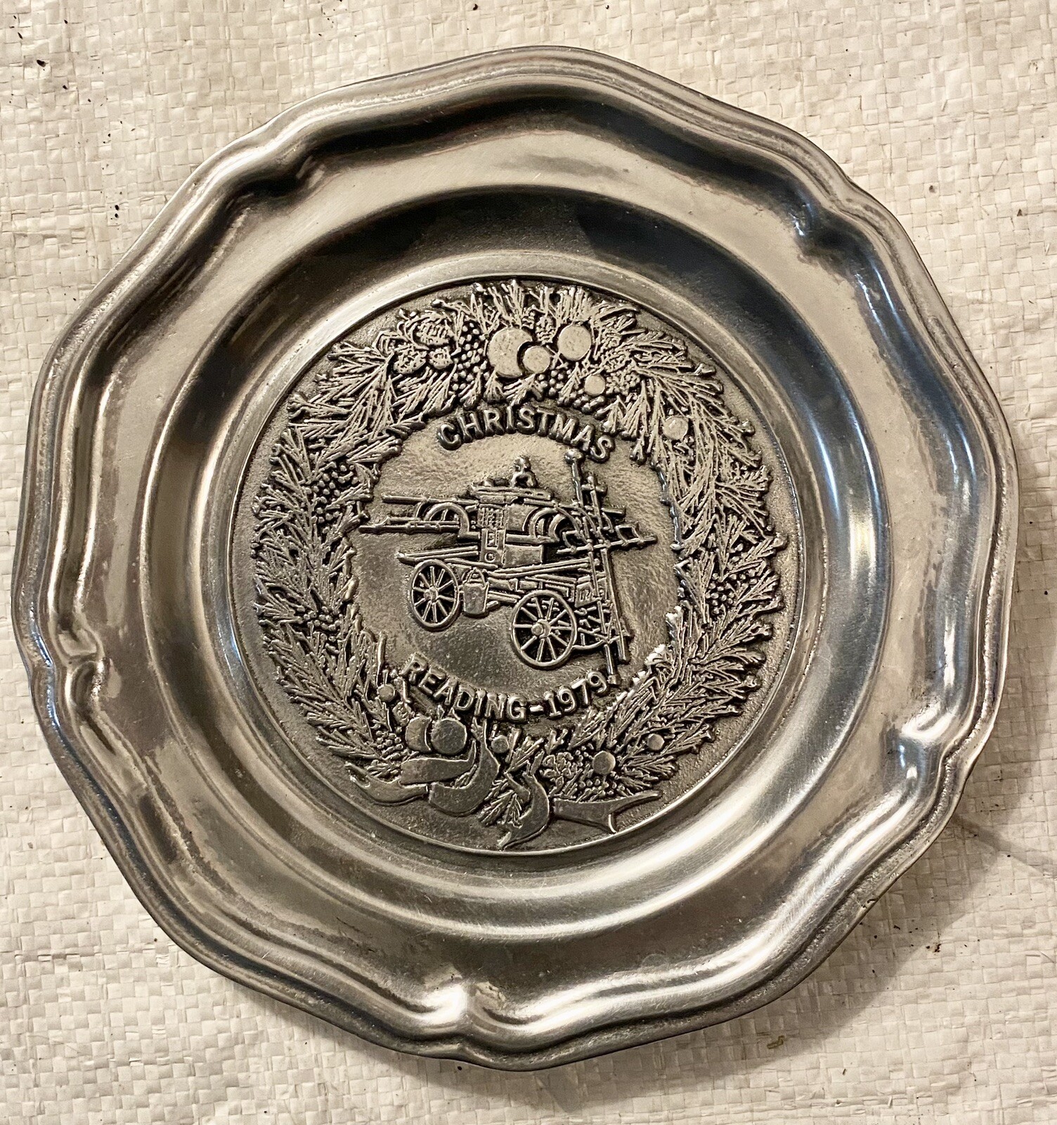 VINTAGE 1979 WILTON PEWTER READING, PA 7" COMMEMORATIVE PEWTER ...
