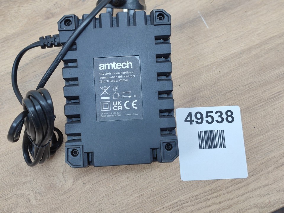 Battery Charger Fast Charging 18V Li Ion LED Light- Amtech V6950 ...