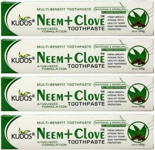 KUDOS AYURVEDA Neem Clove Toothpaste,100 g-(Pack of 5) Free Shipping ...