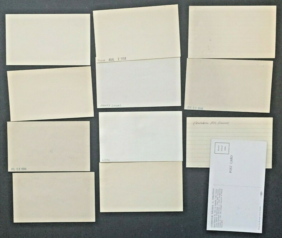Lot 19 US Senator & Governor Vintage Signed Index Cards Harry Bird ...