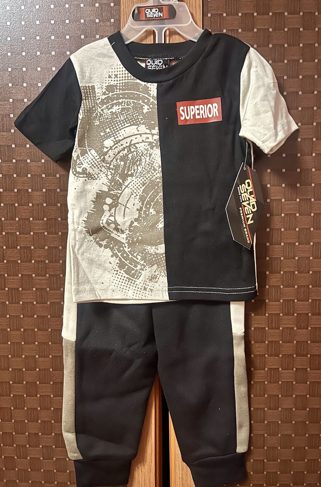 QUAD SEVEN CLOTHES FOR Baby Boys 18 month Block Graphic Tee and Joggers ...