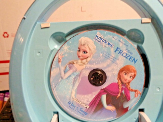 Frozen Disney Elsa & Anna Karaoke Machine CD Player Lights up Stereo ...