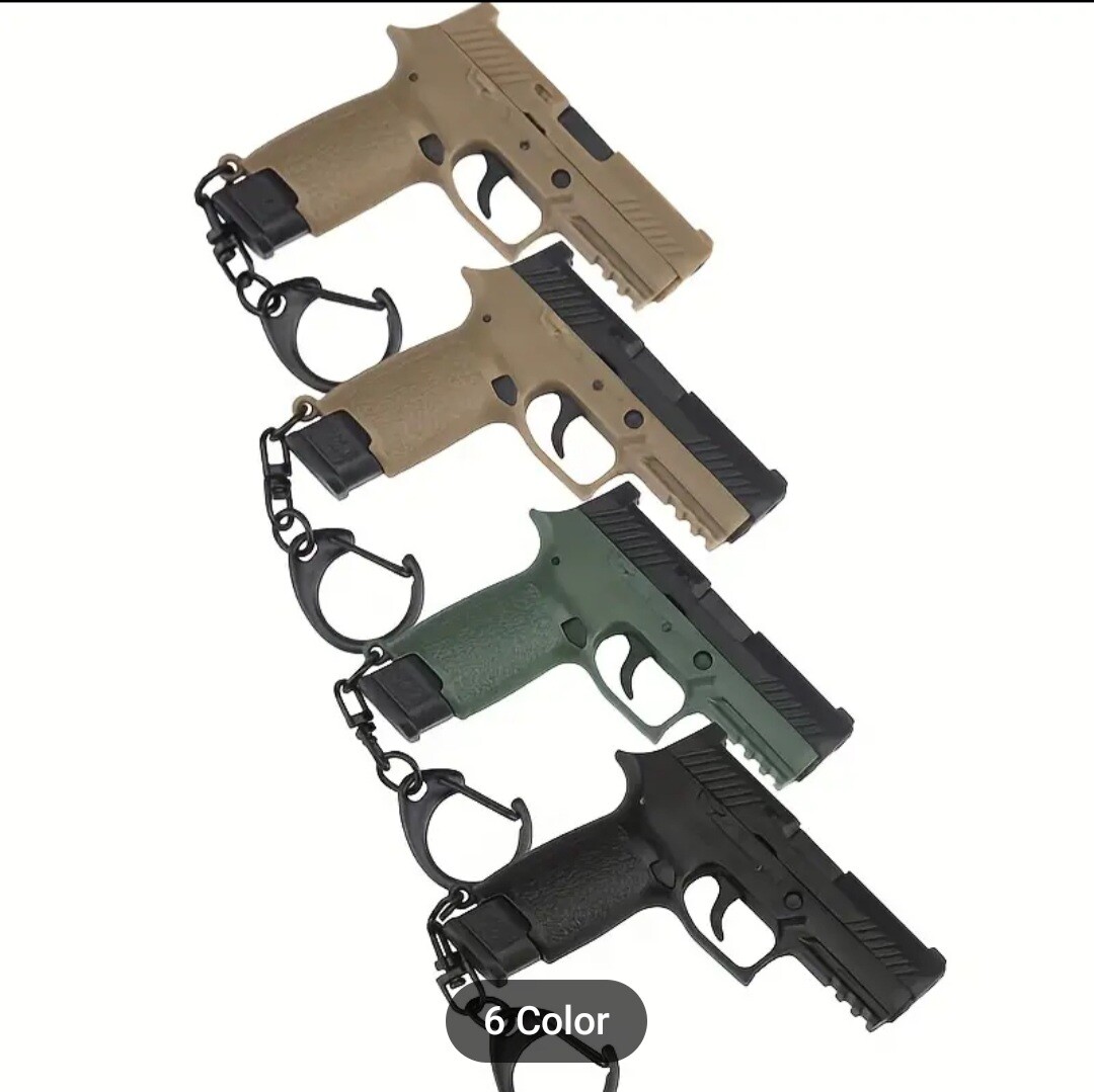 Tactical Detachable Keychain Mini Pistol Gun P320 1:4 Keychain Key ...