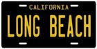 LONG BEACH California 1960's Black Aluminum CA License Plate | eBay