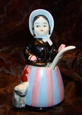 Art Nouveau Style Mustard pot Figurine Cat Farm Art Deco-German Style ...