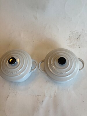 Le Creuset Mini Cocette with Lid (2) NEW White decor | eBay