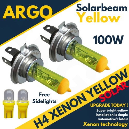 H4 Xenon Yellow 100w Headlight Bulbs Super 472 Head Lamps 501 Led Side ...