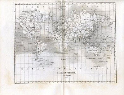 Planisphere., map.. Antique lithograph...1863 | eBay