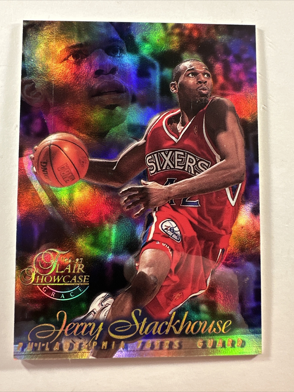 Jerry Stackhouse 1996-97 Flair Showcase Row 1 Seat 16 Philadelphia ...