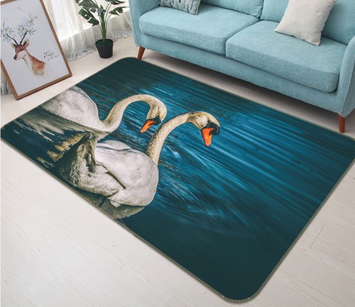 3D Swan Memory AHO182552 Animal Non Slip Rug Mat Elegant Photo Carpet ...