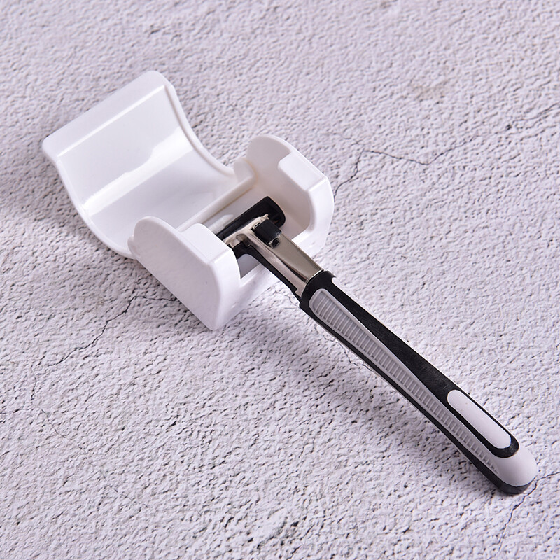 Plastic Super Suction Cup Razor Rack Shaver Home Bathroom Wall Storage ...