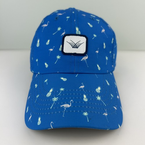 TPC Sawgrass Imperial Golf Hat Cap Blue Pineapple Palm Flamingo ...