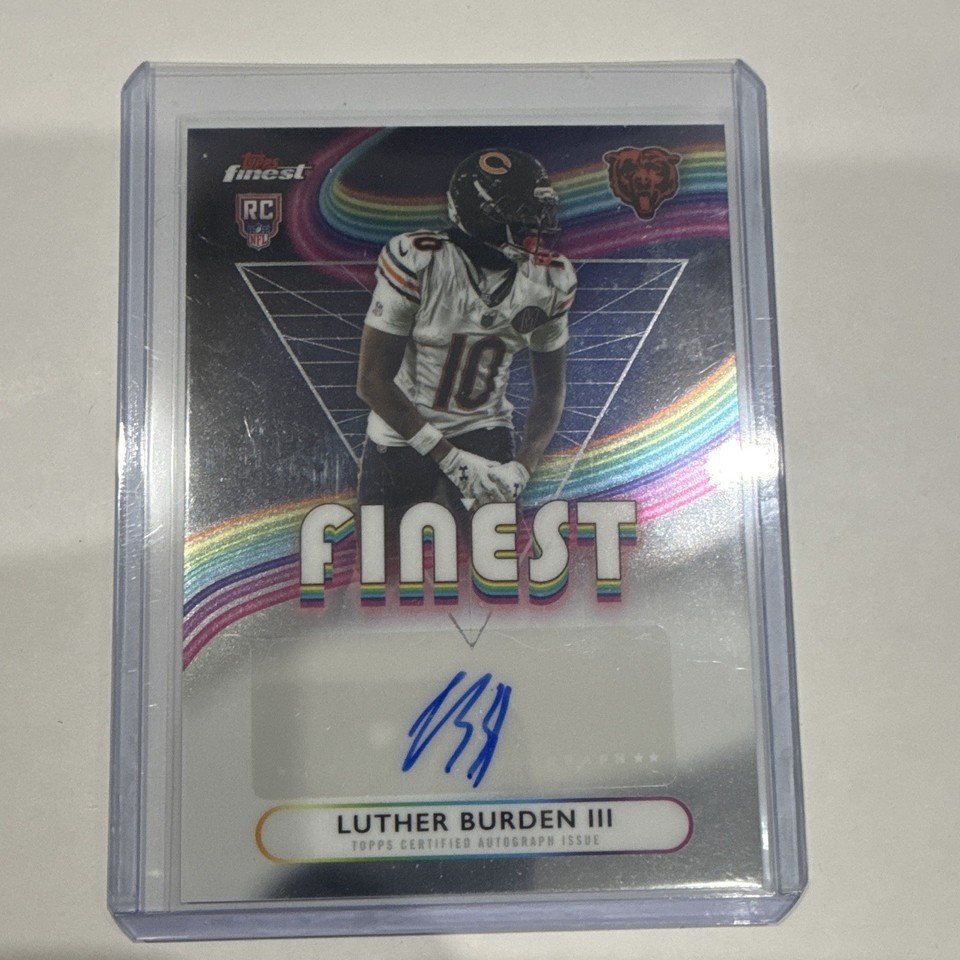 Topps 2025 Finest Luther Burden III Rookie Auto #RFA-LB Bears | eBay