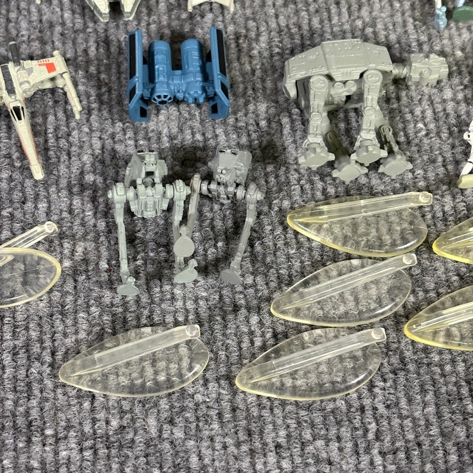 47 Star Wars Micro Machines 90s Lot 14 Ships & 33 Figures w/Stands HTF ...