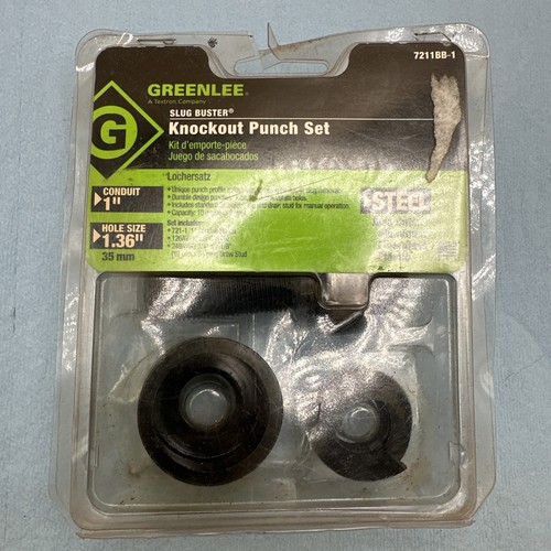 Greenlee Knockout Punch Set 1” Conduit / 1.36” Hole 7211BB-1 | eBay