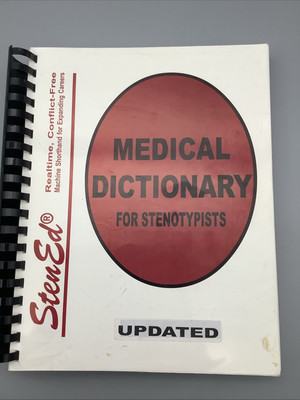 StenEd Medical Dictionary For Stenotypists Updated 9780938643753 ...