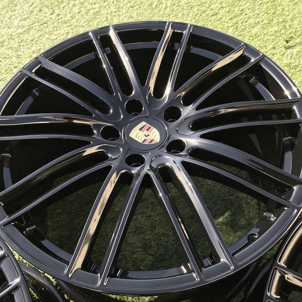 21 PORSCHE PANAMERA RIMS GENUINE FACTORY WHEELS BLACK 2022 OEM PERFECT ...