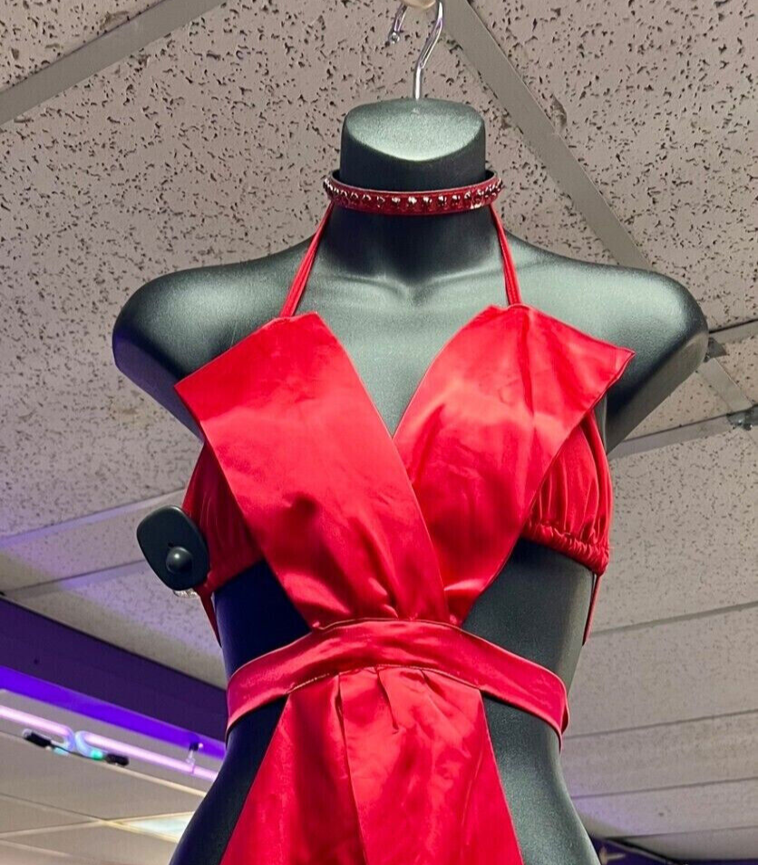 Female Body Form black plastic torso mannequin store clothing display ...