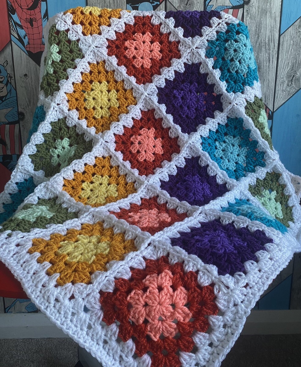 Crochet Baby Blankets Quilt Free Red Heart Building Blocks Crochet