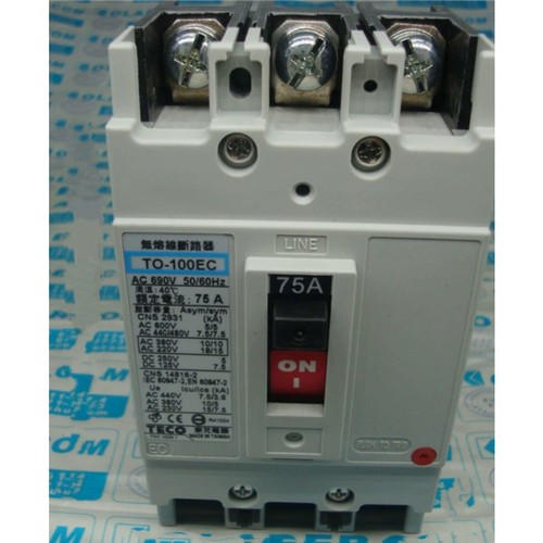 1PC NEW Teco Thermal-Magnetic Breaker TO-100EC 3P 75A In Box#QW | eBay
