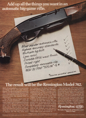 1970 Remington Model 742: Automatic Big Game Rifle Vintage Print Ad | eBay