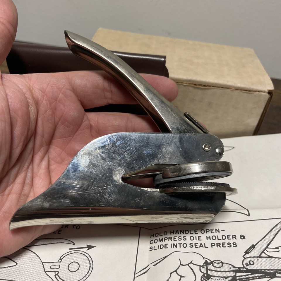 IDEAL Pocket Seal 1 Corporate Notary Embosser Stamp 1988 KALE ...