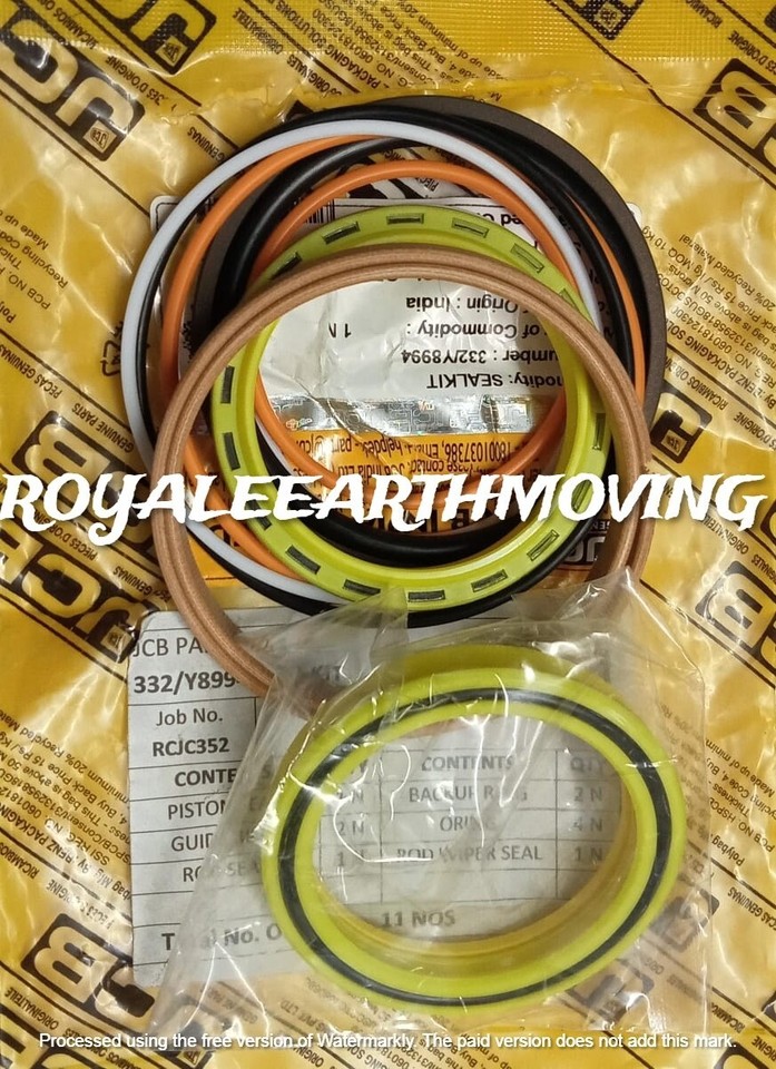 GENUINE JCB PARTS BUCKET CYLINDER / CROWD RAM SEAL KIT (PART NO. 332 ...
