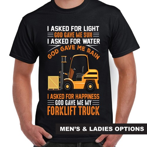 Funny T-Shirts FORKLIFT TRUCK Driver Novelty Work Boss Joke T-Shirt ...
