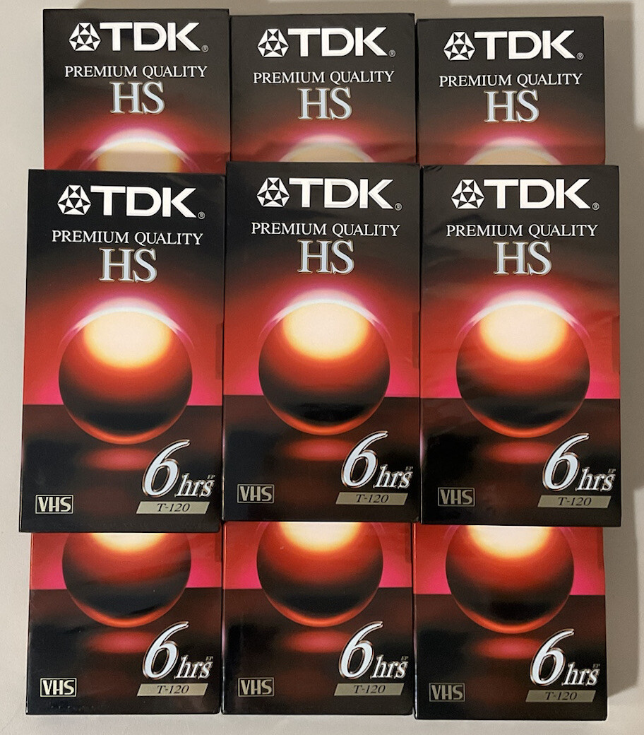 TDK Premium Quality HS T120 VHS Lot of 9 Tapes 20356300005| eBay