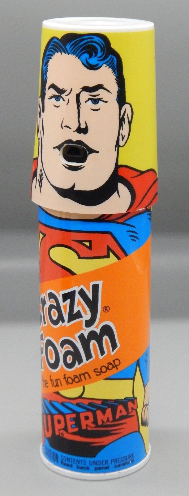 1970s vintage CRAZY FOAM spray can SUPERMAN shampoo bubble bath DC ...